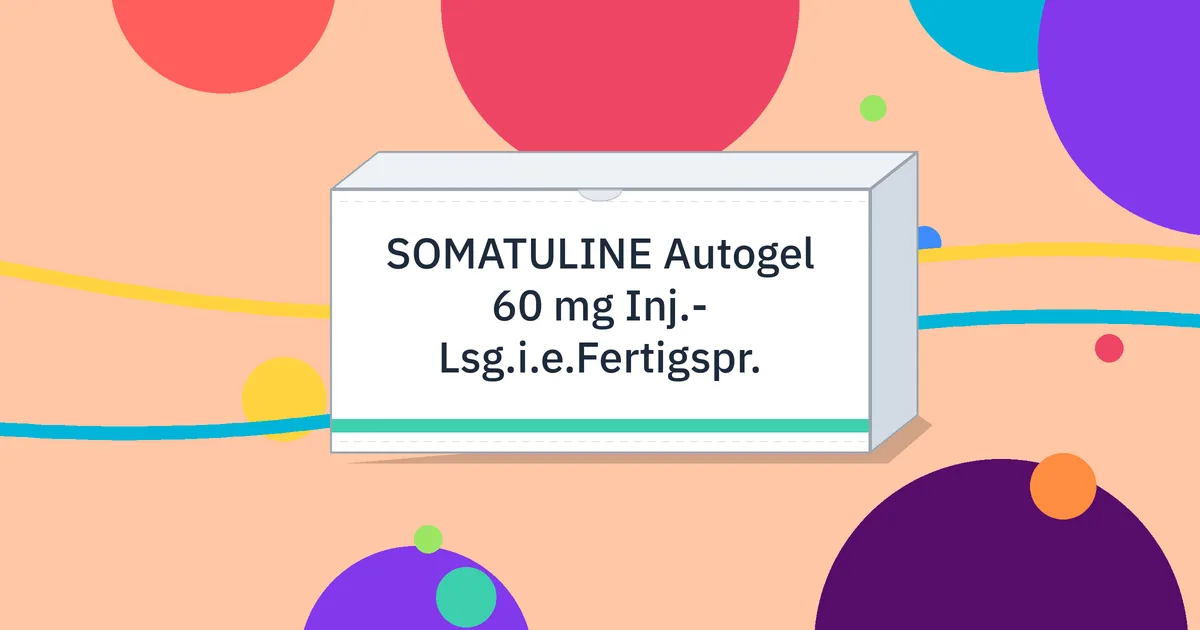Symbolbild: Packung mit der Aufschrift SOMATULINE Autogel 60 mg Inj.-Lsg.i.e.Fertigspr. (PZN 12452546) – Verfügbarkeit und Bezug in Apotheken in Frankfurt am Main