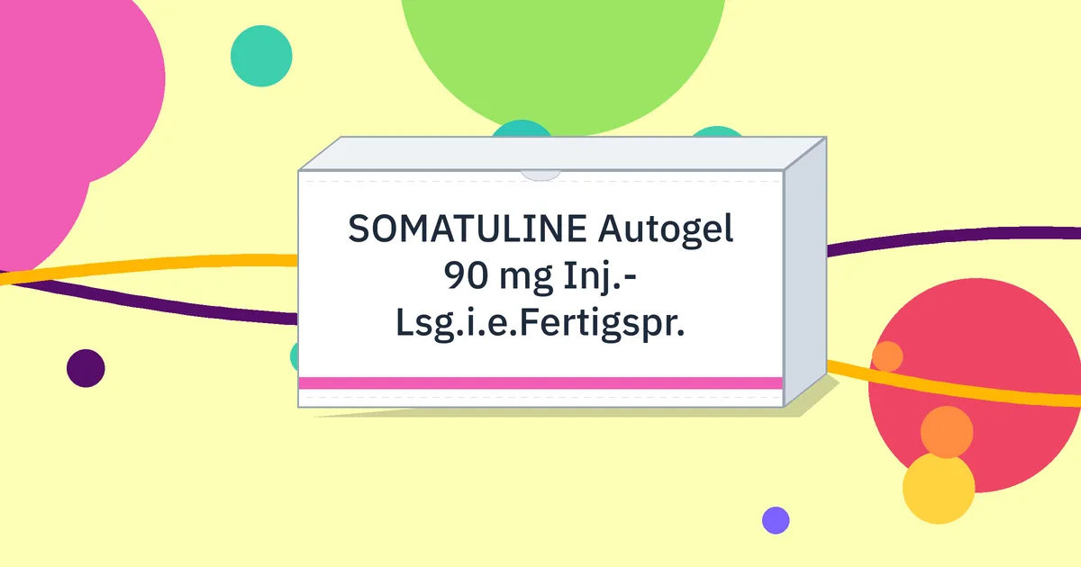 Symbolbild: Packung mit der Aufschrift SOMATULINE Autogel 90 mg Inj.-Lsg.i.e.Fertigspr. (PZN 14170444) – Verfügbarkeit und Bezug in Apotheken in Frankfurt am Main