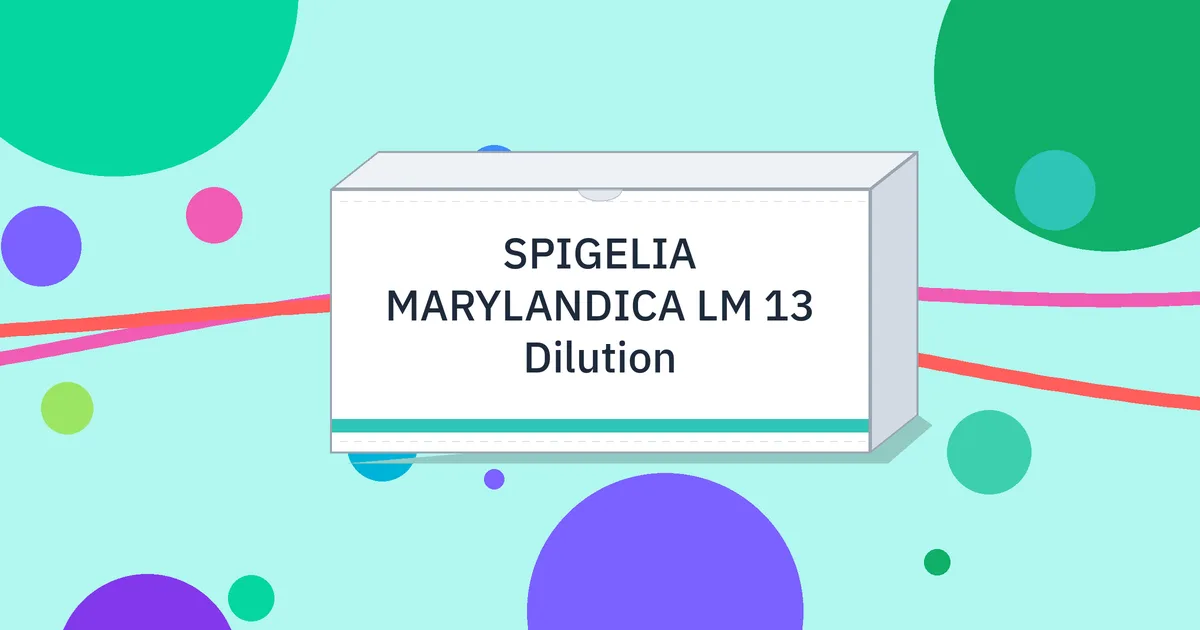 Symbolbild: Packung mit der Aufschrift SPIGELIA MARYLANDICA LM 13 Dilution (PZN 13195608) – Verfügbarkeit und Bezug in Apotheken in Frankfurt am Main
