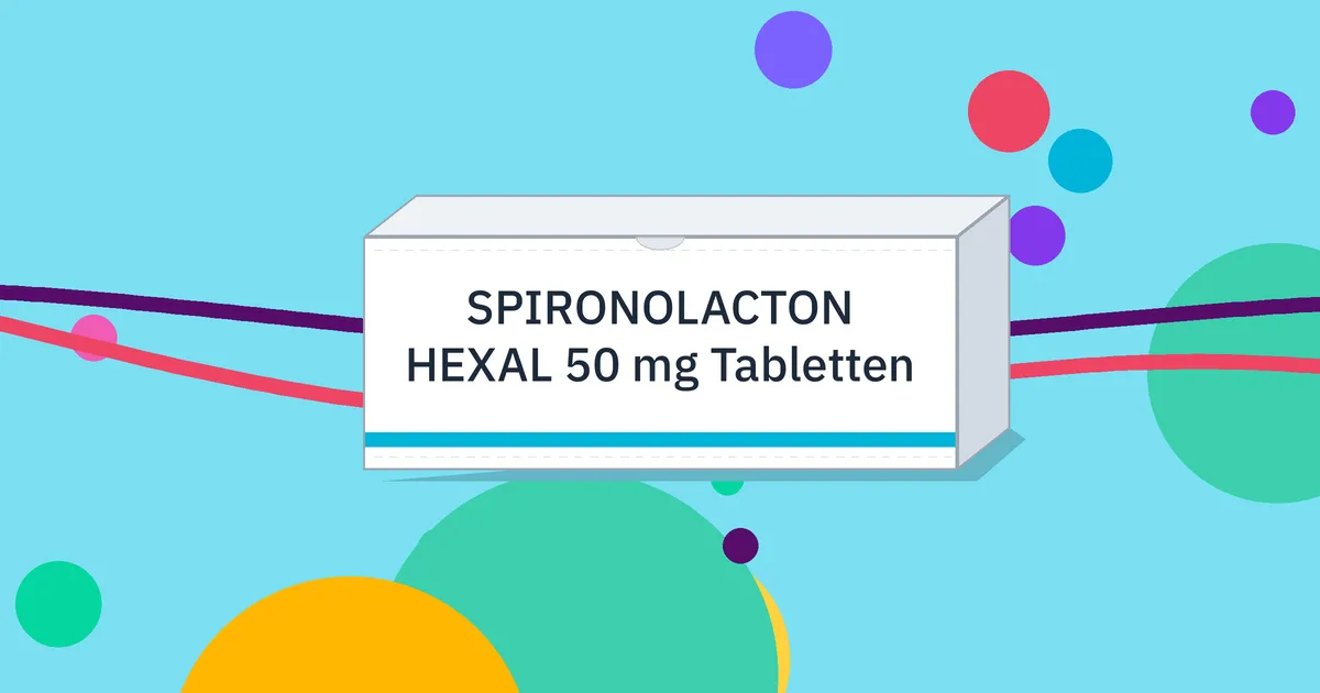 Symbolbild: Packung mit der Aufschrift SPIRONOLACTON HEXAL 50 mg Tabletten (PZN 01363153) – Verfügbarkeit und Bezug in Apotheken in Frankfurt am Main