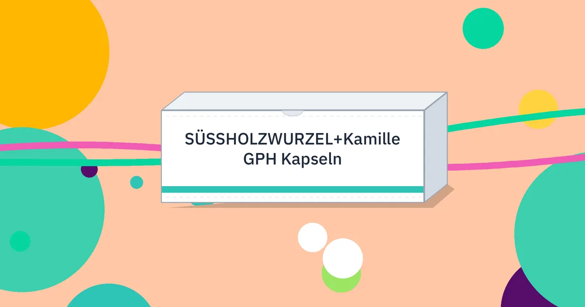 Symbolbild: Packung mit der Aufschrift SÜSSHOLZWURZEL+Kamille GPH Kapseln (PZN 05530599) – Verfügbarkeit und Bezug in Apotheken in Frankfurt am Main