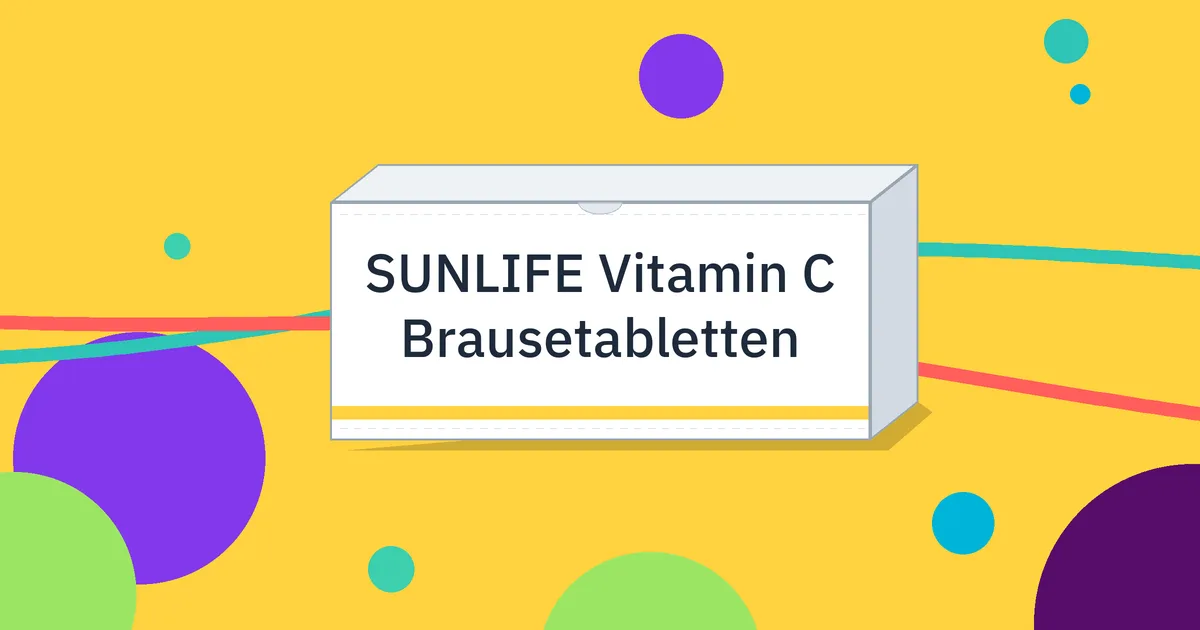 Symbolbild: Packung mit der Aufschrift SUNLIFE Vitamin C Brausetabletten (PZN 10410070) – Verfügbarkeit und Bezug in Apotheken in Frankfurt am Main