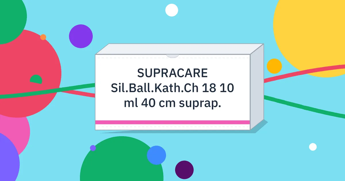 Symbolbild: Packung mit der Aufschrift SUPRACARE Sil.Ball.Kath.Ch 18 10 ml 40 cm suprap. (PZN 04506038) – Verfügbarkeit und Bezug in Apotheken in Frankfurt am Main