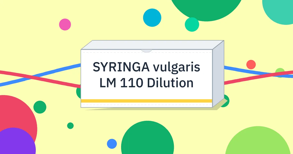 Symbolbild: Packung mit der Aufschrift SYRINGA vulgaris LM 110 Dilution (PZN 13686097) – Verfügbarkeit und Bezug in Apotheken in Frankfurt am Main