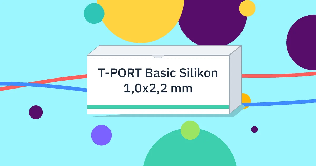 Symbolbild: Packung mit der Aufschrift T-PORT Basic Silikon 1,0x2,2 mm (PZN 17588871) – Verfügbarkeit und Bezug in Apotheken in Frankfurt am Main