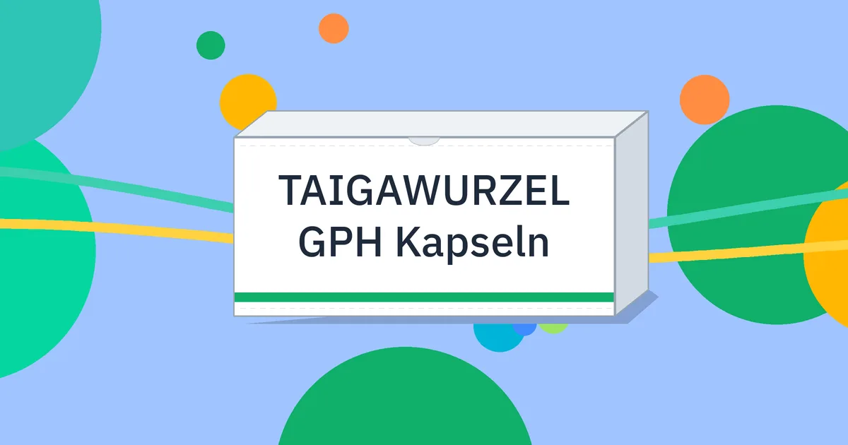 Symbolbild: Packung mit der Aufschrift TAIGAWURZEL GPH Kapseln (PZN 15294668) – Verfügbarkeit und Bezug in Apotheken in Frankfurt am Main