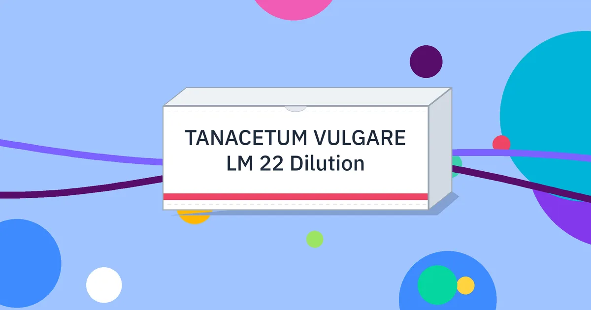Symbolbild: Packung mit der Aufschrift TANACETUM VULGARE LM 22 Dilution (PZN 13213157) – Verfügbarkeit und Bezug in Apotheken in Frankfurt am Main