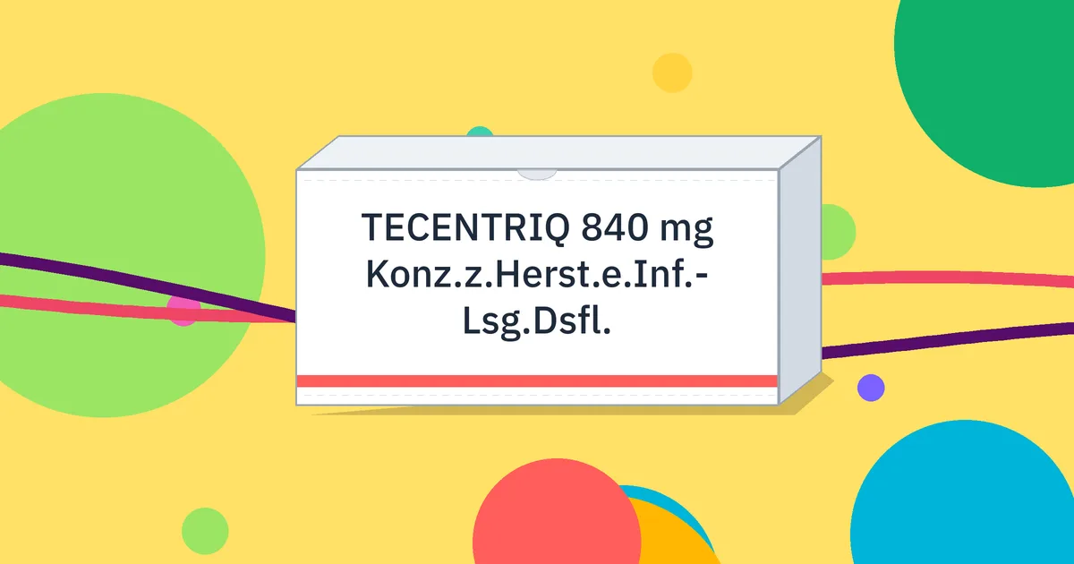 Symbolbild: Packung mit der Aufschrift TECENTRIQ 840 mg Konz.z.Herst.e.Inf.-Lsg.Dsfl. (PZN 14239957) – Verfügbarkeit und Bezug in Apotheken in Frankfurt am Main