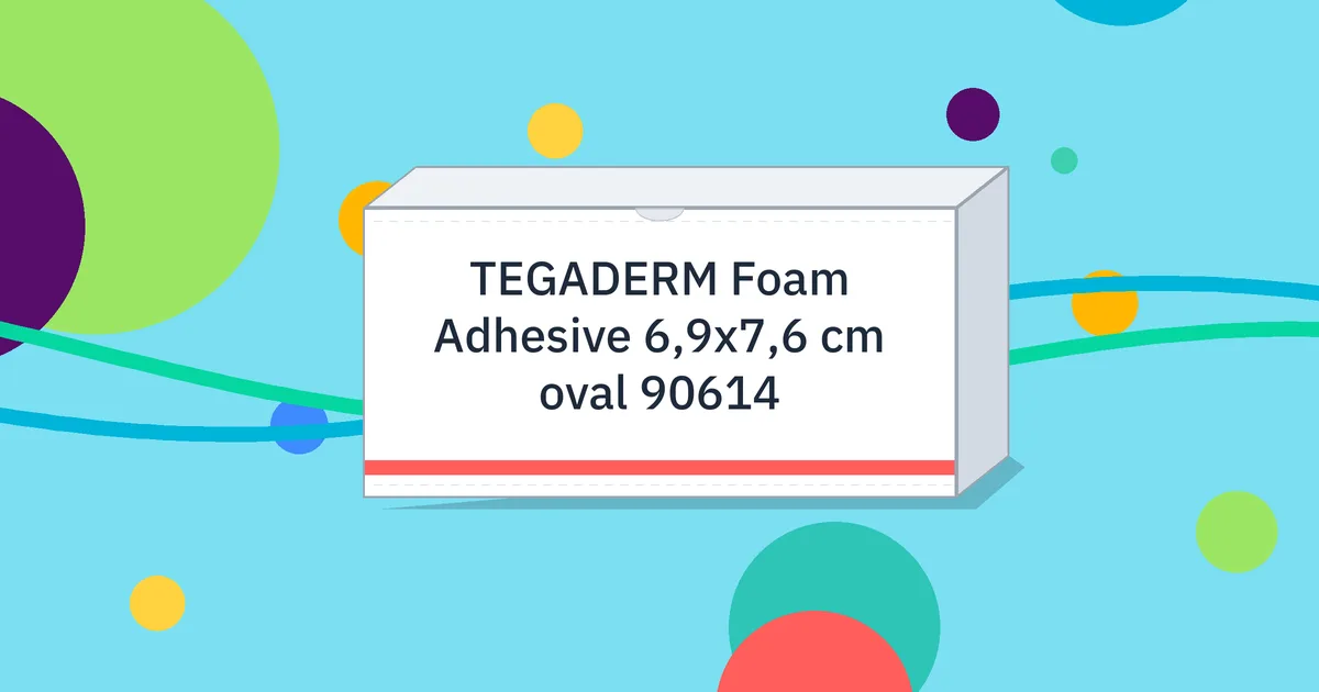 Symbolbild: Packung mit der Aufschrift TEGADERM Foam Adhesive 6,9x7,6 cm oval 90614 (PZN 20597075) – Verfügbarkeit und Bezug in Apotheken in Frankfurt am Main