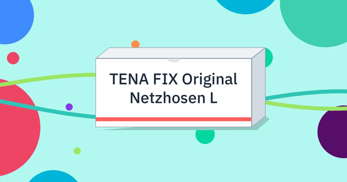 Symbolbild: Packung mit der Aufschrift TENA FIX Original Netzhosen L (PZN 11854219) – Verfügbarkeit und Bezug in Apotheken in Frankfurt am Main