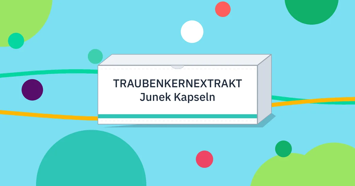 Symbolbild: Packung mit der Aufschrift TRAUBENKERNEXTRAKT Junek Kapseln (PZN 00137348) – Verfügbarkeit und Bezug in Apotheken in Frankfurt am Main