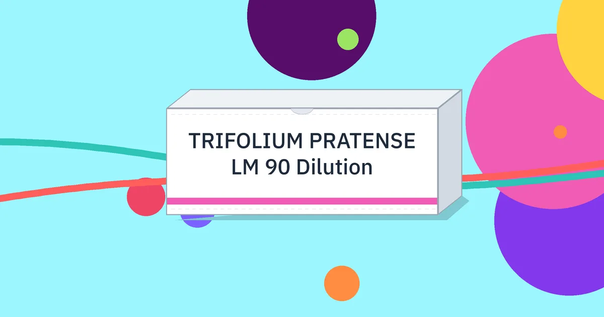 Symbolbild: Packung mit der Aufschrift TRIFOLIUM PRATENSE LM 90 Dilution (PZN 13226941) – Verfügbarkeit und Bezug in Apotheken in Frankfurt am Main