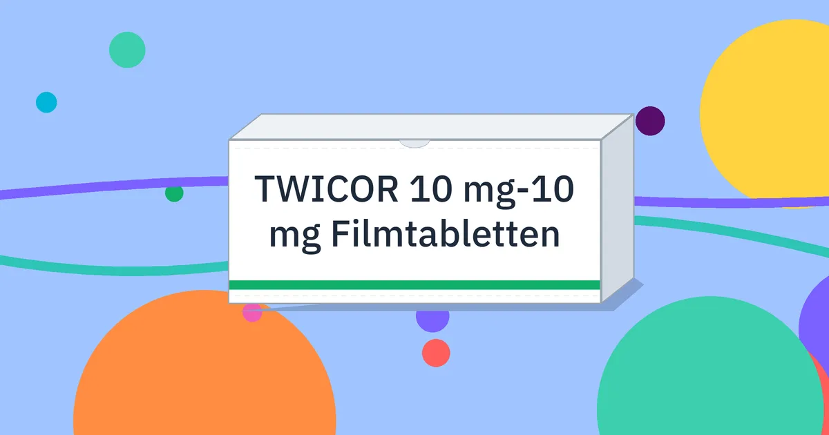 Symbolbild: Packung mit der Aufschrift TWICOR 10 mg-10 mg Filmtabletten (PZN 18214960) – Verfügbarkeit und Bezug in Apotheken in Frankfurt am Main