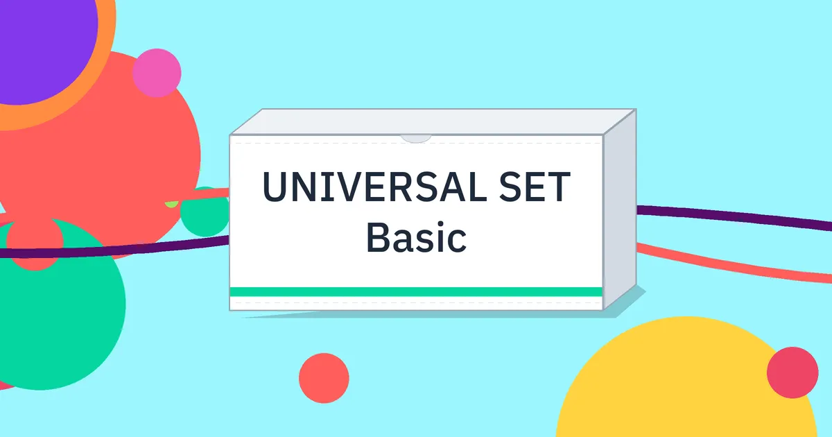 Symbolbild: Packung mit der Aufschrift UNIVERSAL SET Basic (PZN 04703885) – Verfügbarkeit und Bezug in Apotheken in Frankfurt am Main