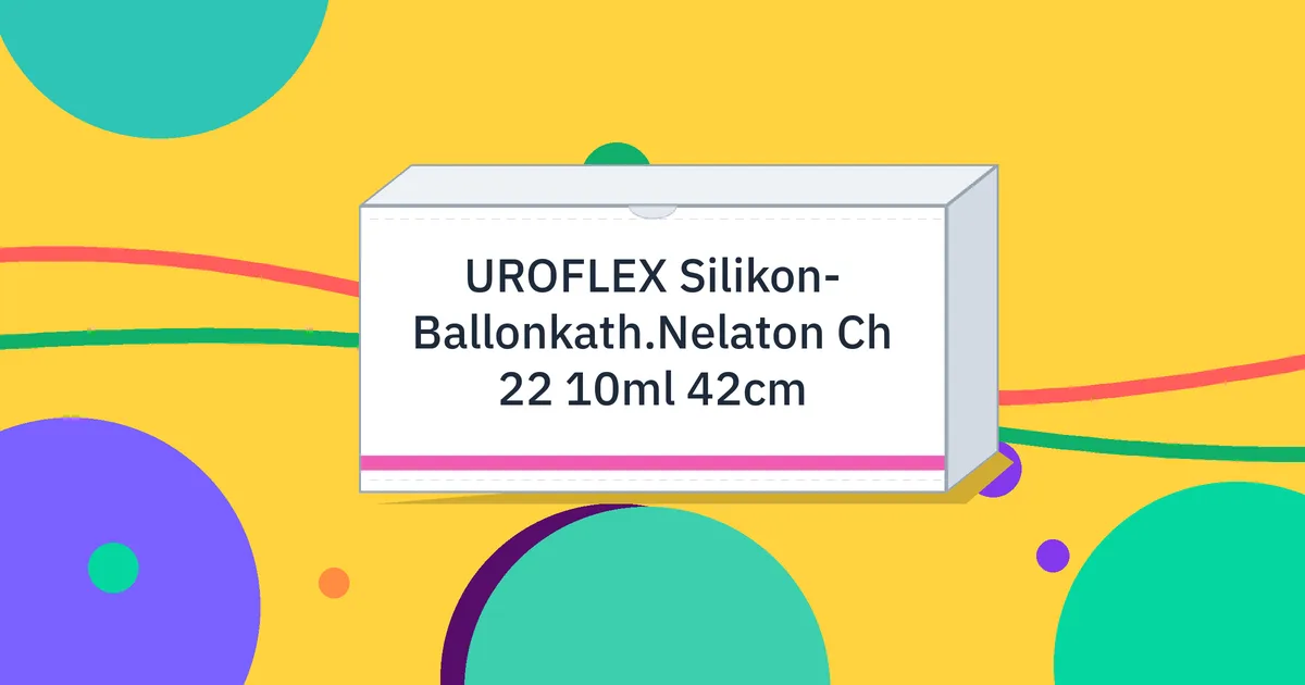 Symbolbild: Packung mit der Aufschrift UROFLEX Silikon-Ballonkath.Nelaton Ch 22 10ml 42cm (PZN 15395820) – Verfügbarkeit und Bezug in Apotheken in Frankfurt am Main