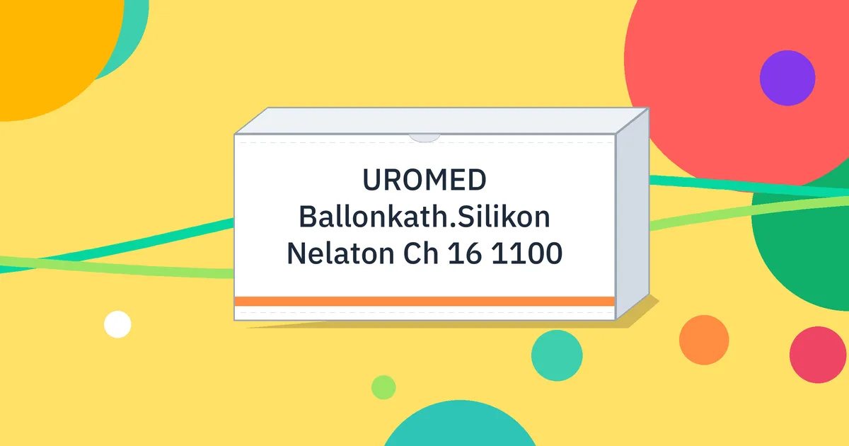 Symbolbild: Packung mit der Aufschrift UROMED Ballonkath.Silikon Nelaton Ch 16 1100 (PZN 03280684) – Verfügbarkeit und Bezug in Apotheken in Frankfurt am Main