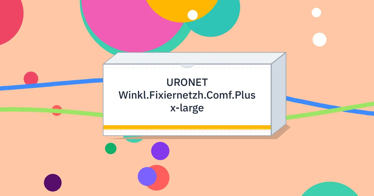 Symbolbild: Packung mit der Aufschrift URONET Winkl.Fixiernetzh.Comf.Plus x-large (PZN 08587921) – Verfügbarkeit und Bezug in Apotheken in Frankfurt am Main