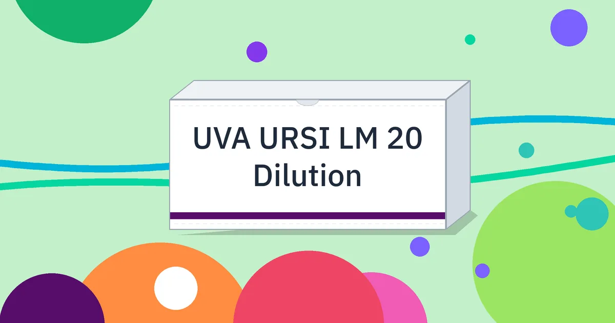 Symbolbild: Packung mit der Aufschrift UVA URSI LM 20 Dilution (PZN 13259202) – Verfügbarkeit und Bezug in Apotheken in Frankfurt am Main