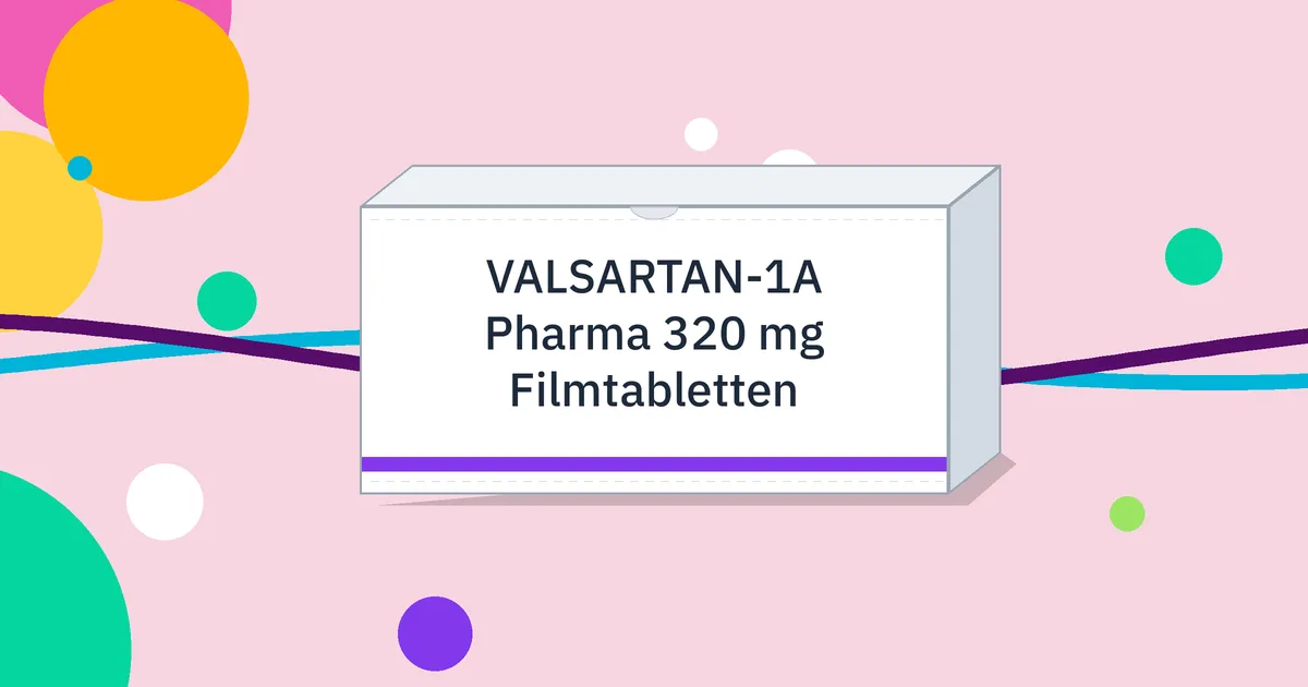 Symbolbild: Packung mit der Aufschrift VALSARTAN-1A Pharma 320 mg Filmtabletten (PZN 07582092) – Verfügbarkeit und Bezug in Apotheken in Frankfurt am Main
