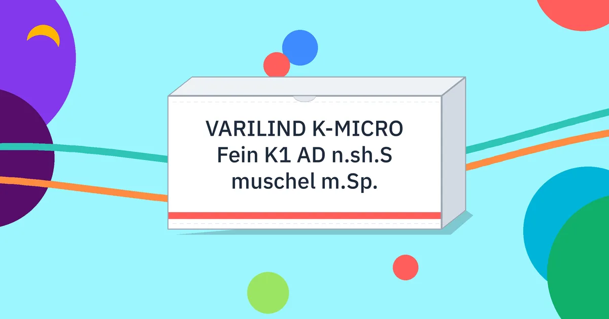 Symbolbild: Packung mit der Aufschrift VARILIND K-MICRO Fein K1 AD n.sh.S muschel m.Sp. (PZN 20558106) – Verfügbarkeit und Bezug in Apotheken in Frankfurt am Main