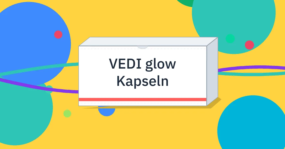 Symbolbild: Packung mit der Aufschrift VEDI glow Kapseln (PZN 19920915) – Verfügbarkeit und Bezug in Apotheken in Frankfurt am Main
