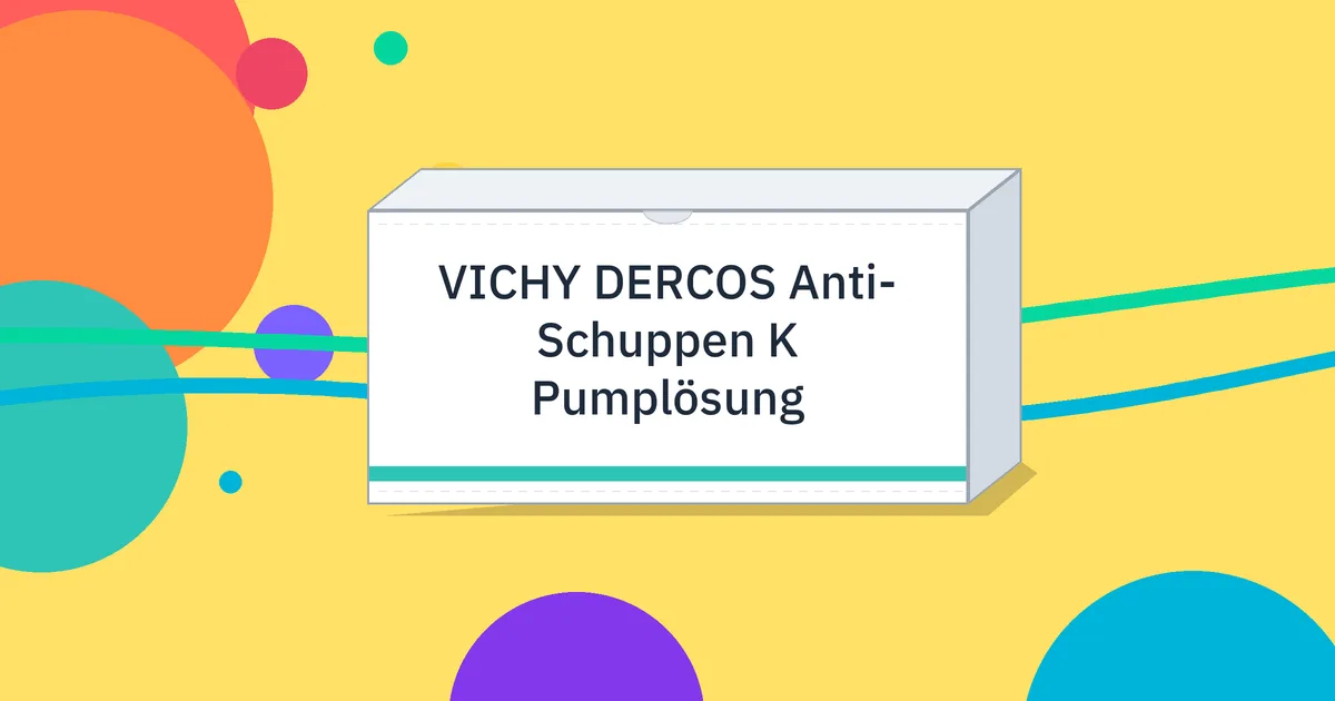 Symbolbild: Packung mit der Aufschrift VICHY DERCOS Anti-Schuppen K Pumplösung (PZN 16889719) – Verfügbarkeit und Bezug in Apotheken in Frankfurt am Main