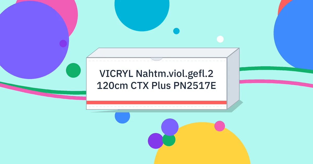Symbolbild: Packung mit der Aufschrift VICRYL Nahtm.viol.gefl.2 120cm CTX Plus PN2517E (PZN 20897742) – Verfügbarkeit und Bezug in Apotheken in Frankfurt am Main
