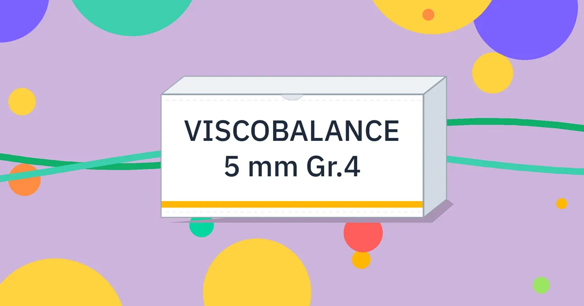 Symbolbild: Packung mit der Aufschrift VISCOBALANCE 5 mm Gr.4 (PZN 03942613) – Verfügbarkeit und Bezug in Apotheken in Frankfurt am Main