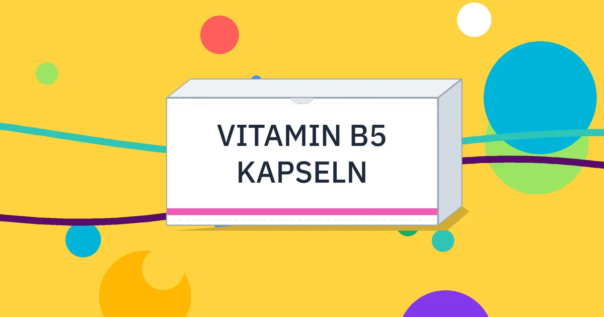 Symbolbild: Packung mit der Aufschrift VITAMIN B5 KAPSELN (PZN 09894654) – Verfügbarkeit und Bezug in Apotheken in Frankfurt am Main