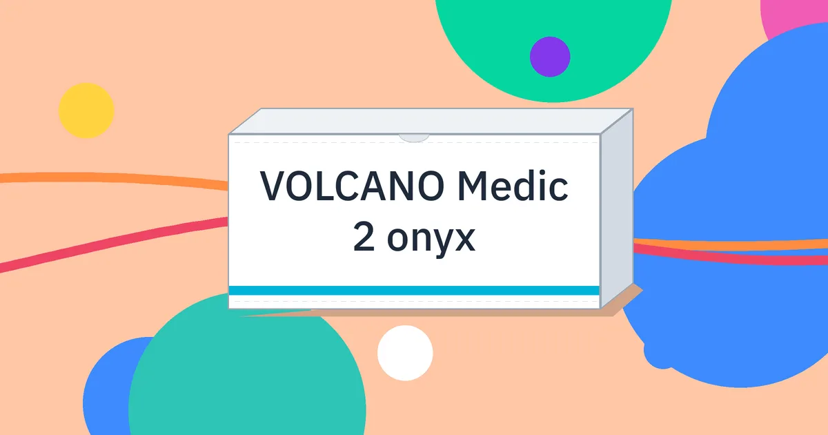 Symbolbild: Packung mit der Aufschrift VOLCANO Medic 2 onyx (PZN 19304180) – Verfügbarkeit und Bezug in Apotheken in Frankfurt am Main