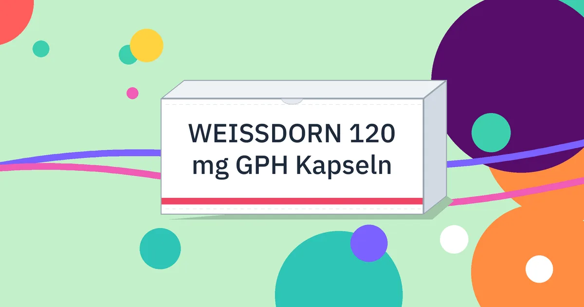 Symbolbild: Packung mit der Aufschrift WEISSDORN 120 mg GPH Kapseln (PZN 03461977) – Verfügbarkeit und Bezug in Apotheken in Frankfurt am Main