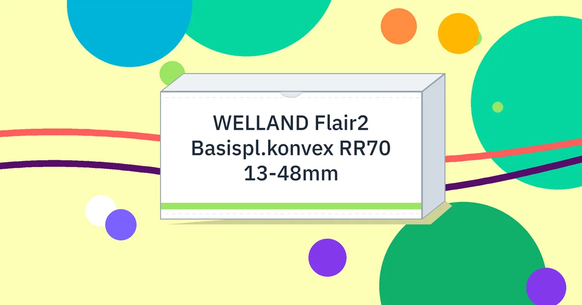 Symbolbild: Packung mit der Aufschrift WELLAND Flair2 Basispl.konvex RR70 13-48mm (PZN 04740596) – Verfügbarkeit und Bezug in Apotheken in Frankfurt am Main