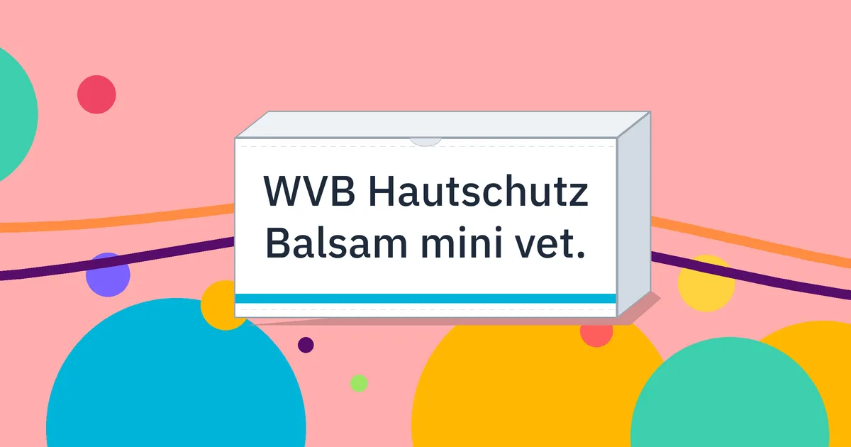Symbolbild: Packung mit der Aufschrift WVB Hautschutz Balsam mini vet. (PZN 20321539) – Verfügbarkeit und Bezug in Apotheken in Frankfurt am Main
