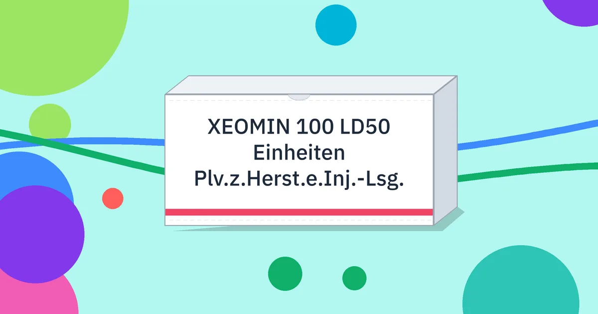 Symbolbild: Packung mit der Aufschrift XEOMIN 100 LD50 Einheiten Plv.z.Herst.e.Inj.-Lsg. (PZN 17436871) – Verfügbarkeit und Bezug in Apotheken in Frankfurt am Main