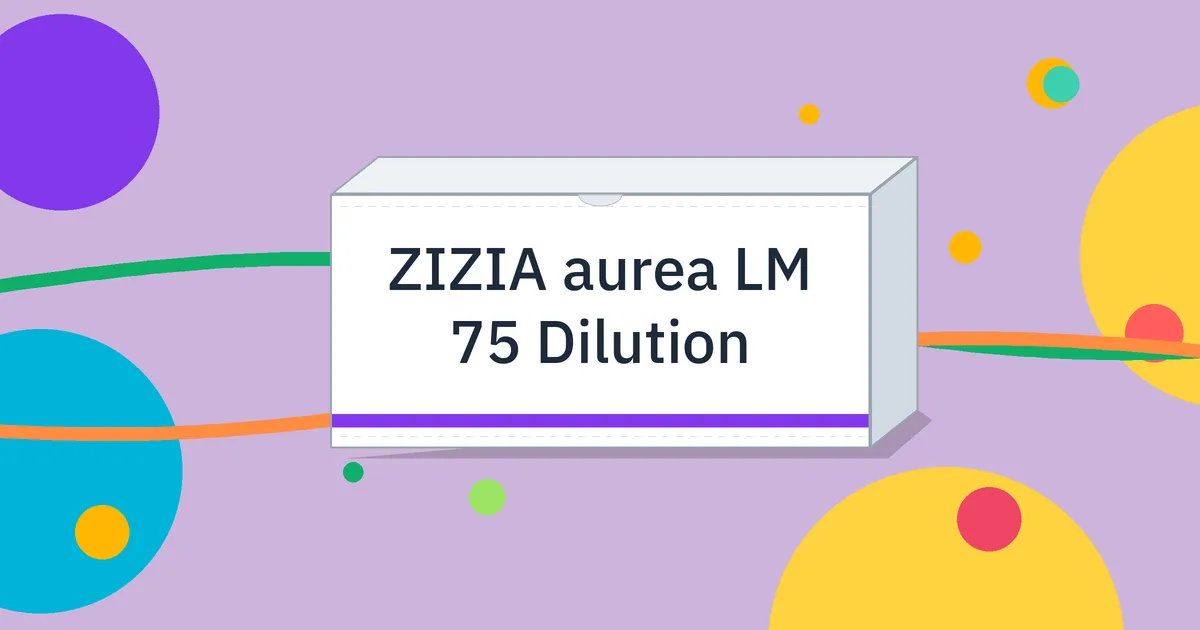 Symbolbild: Packung mit der Aufschrift ZIZIA aurea LM 75 Dilution (PZN 13304090) – Verfügbarkeit und Bezug in Apotheken in Frankfurt am Main