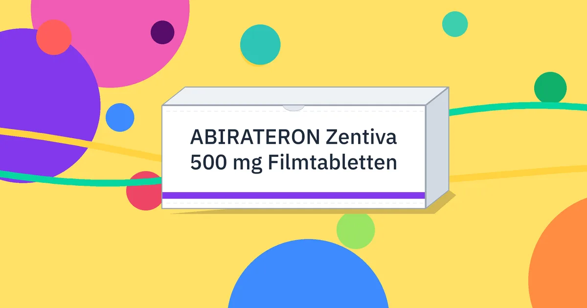 Symbolbild: Packung mit der Aufschrift ABIRATERON Zentiva 500 mg Filmtabletten (PZN 19399163) – Verfügbarkeit und Bezug in Apotheken in Frankfurt am Main