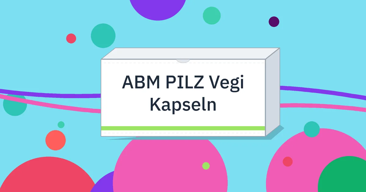 Symbolbild: Packung mit der Aufschrift ABM PILZ Vegi Kapseln (PZN 03837514) – Verfügbarkeit und Bezug in Apotheken in Frankfurt am Main