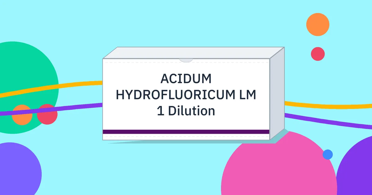 Symbolbild: Packung mit der Aufschrift ACIDUM HYDROFLUORICUM LM 1 Dilution (PZN 13500230) – Verfügbarkeit und Bezug in Apotheken in Frankfurt am Main