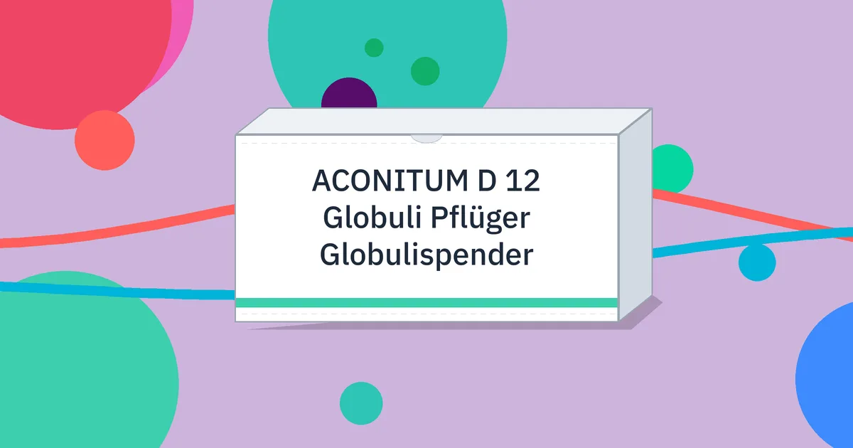 Symbolbild: Packung mit der Aufschrift ACONITUM D 12 Globuli Pflüger Globulispender (PZN 18051558) – Verfügbarkeit und Bezug in Apotheken in Frankfurt am Main