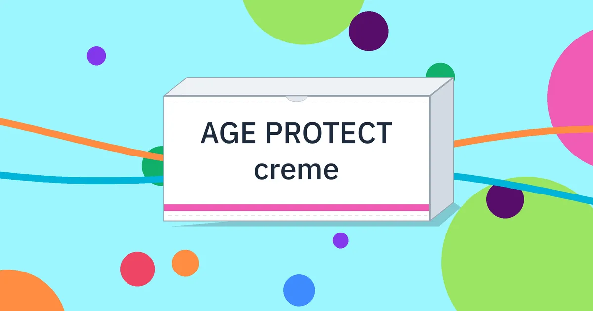 Symbolbild: Packung mit der Aufschrift AGE PROTECT creme (PZN 10271645) – Verfügbarkeit und Bezug in Apotheken in Frankfurt am Main