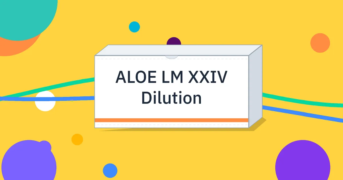 Symbolbild: Packung mit der Aufschrift ALOE LM XXIV Dilution (PZN 02820948) – Verfügbarkeit und Bezug in Apotheken in Frankfurt am Main