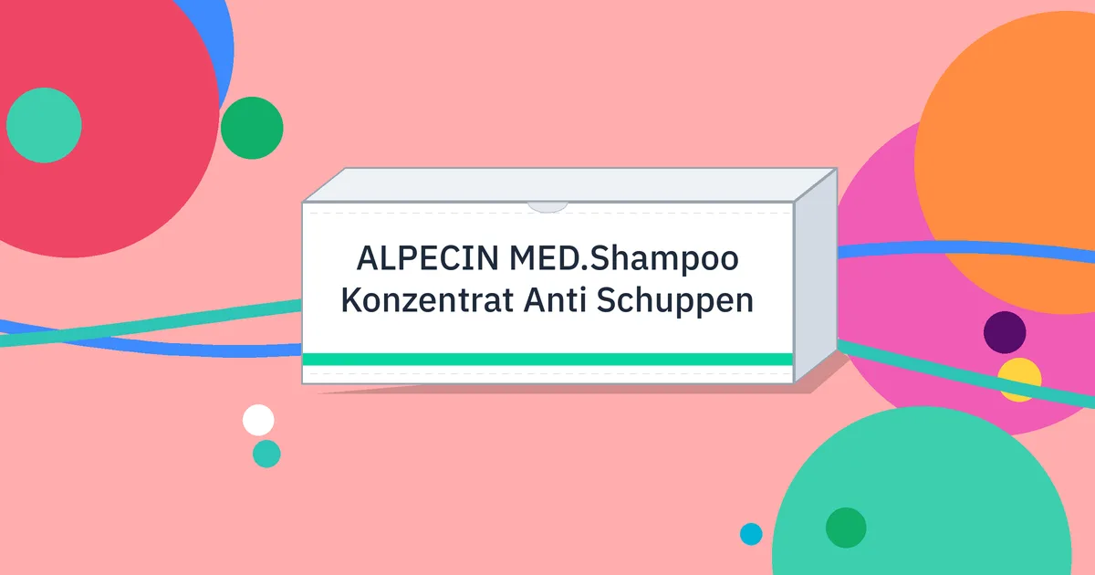 Symbolbild: Packung mit der Aufschrift ALPECIN MED.Shampoo Konzentrat Anti Schuppen (PZN 02927675) – Verfügbarkeit und Bezug in Apotheken in Frankfurt am Main