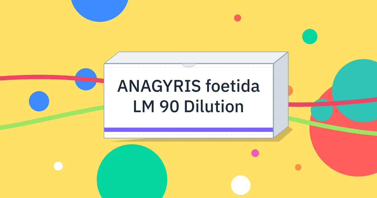 Symbolbild: Packung mit der Aufschrift ANAGYRIS foetida LM 90 Dilution (PZN 13328618) – Verfügbarkeit und Bezug in Apotheken in Frankfurt am Main
