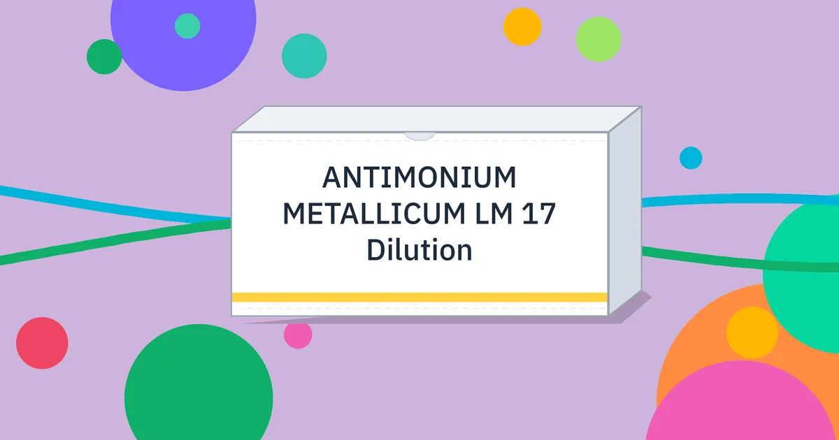 Symbolbild: Packung mit der Aufschrift ANTIMONIUM METALLICUM LM 17 Dilution (PZN 13373524) – Verfügbarkeit und Bezug in Apotheken in Frankfurt am Main