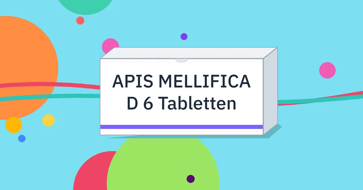 Symbolbild: Packung mit der Aufschrift APIS MELLIFICA D 6 Tabletten (PZN 02109882) – Verfügbarkeit und Bezug in Apotheken in Frankfurt am Main