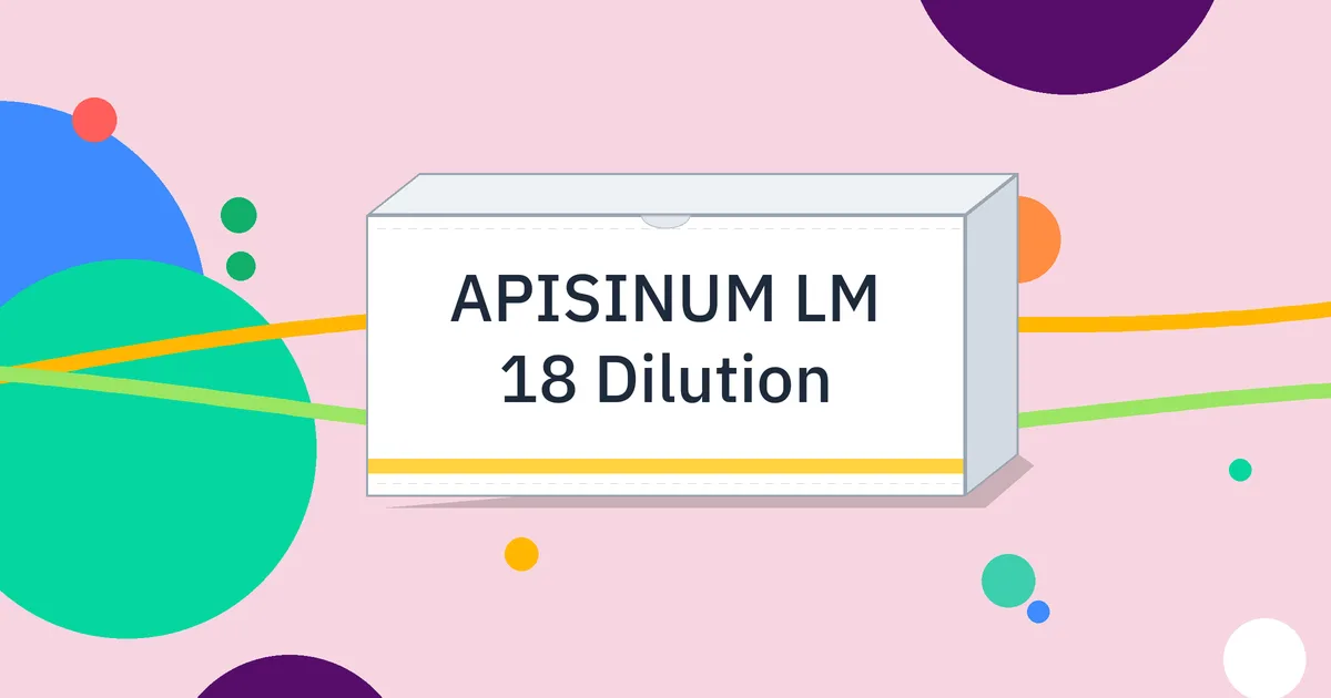 Symbolbild: Packung mit der Aufschrift APISINUM LM 18 Dilution (PZN 12456811) – Verfügbarkeit und Bezug in Apotheken in Frankfurt am Main
