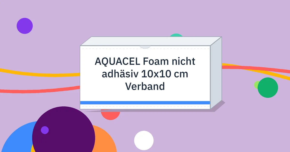 Symbolbild: Packung mit der Aufschrift AQUACEL Foam nicht adhäsiv 10x10 cm Verband (PZN 20893655) – Verfügbarkeit und Bezug in Apotheken in Frankfurt am Main