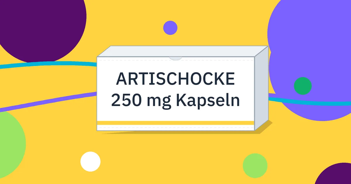 Symbolbild: Packung mit der Aufschrift ARTISCHOCKE 250 mg Kapseln (PZN 18215190) – Verfügbarkeit und Bezug in Apotheken in Frankfurt am Main