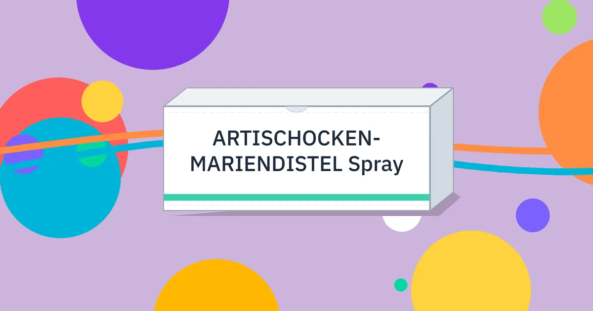 Symbolbild: Packung mit der Aufschrift ARTISCHOCKEN-MARIENDISTEL Spray (PZN 11711997) – Verfügbarkeit und Bezug in Apotheken in Frankfurt am Main