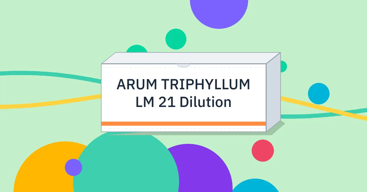 Symbolbild: Packung mit der Aufschrift ARUM TRIPHYLLUM LM 21 Dilution (PZN 12780782) – Verfügbarkeit und Bezug in Apotheken in Frankfurt am Main